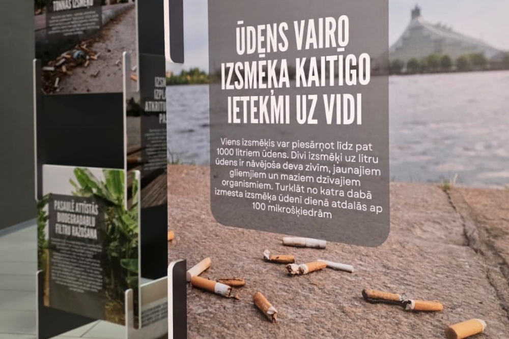 Izstāde par cigarešu izsmēķu slēpto ietekmi uz vidi atgriežas ...